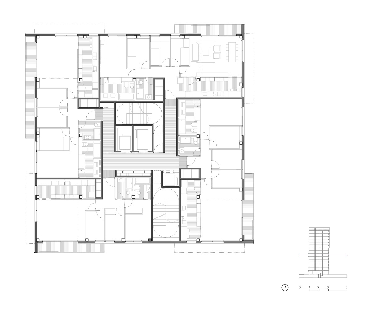 Torre de Viviendas en Pl. Europa - Gina Barcelona Architects